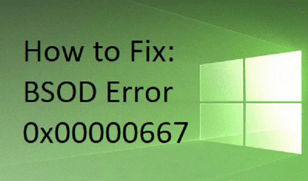 How To Fix Command Line Error BSOD 0x00000667